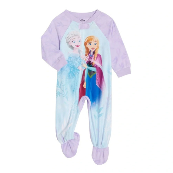 Disney | Pajamas | 5 For 3 Disney Frozen Elsa Anna Footed Pajama ...
